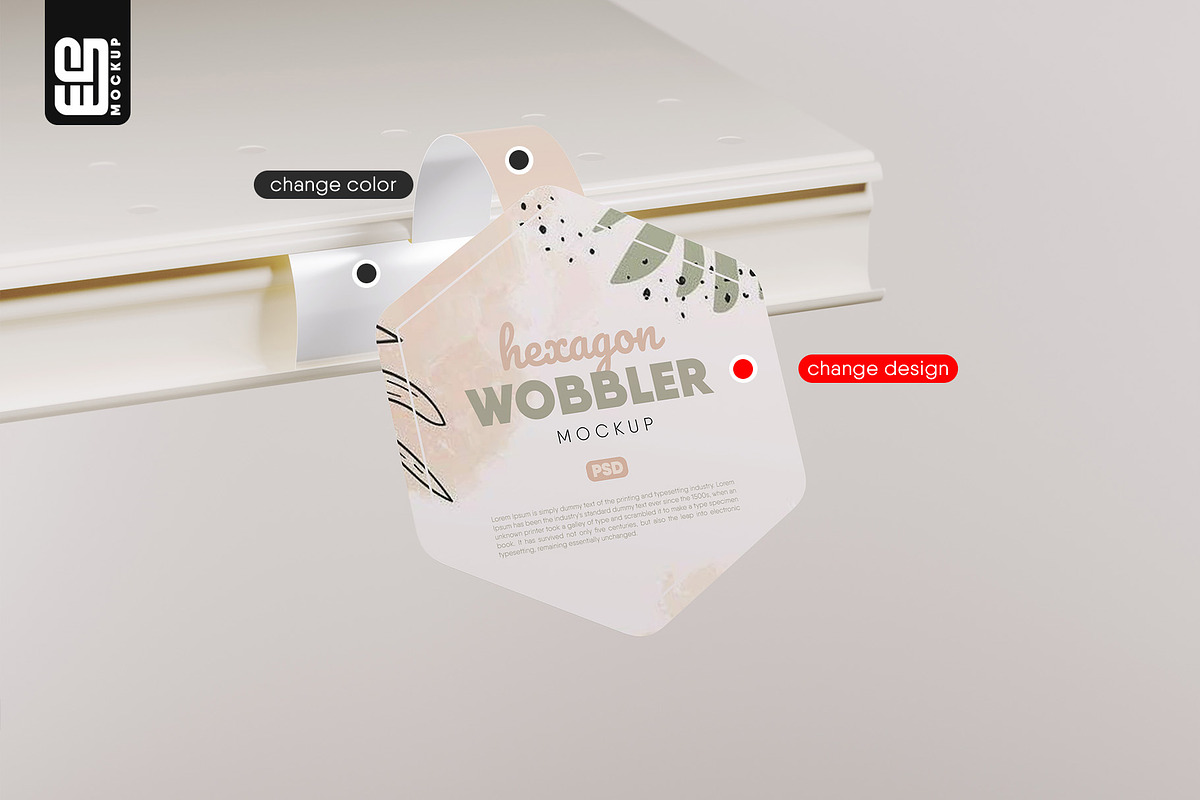 Shelf Wobbler Mockup, an Advertising Mockup by SD Mockup