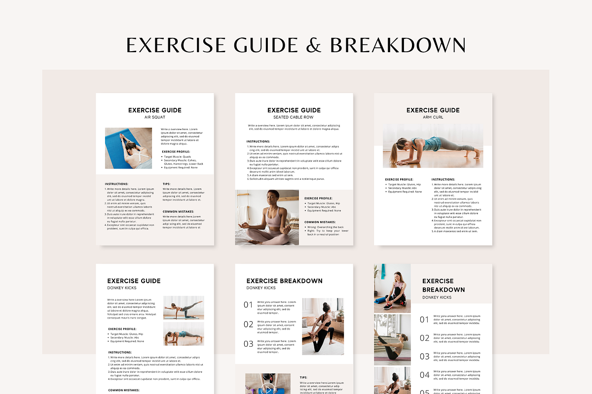 Fitness Ebook Template, a Magazine Template by ShopRShop