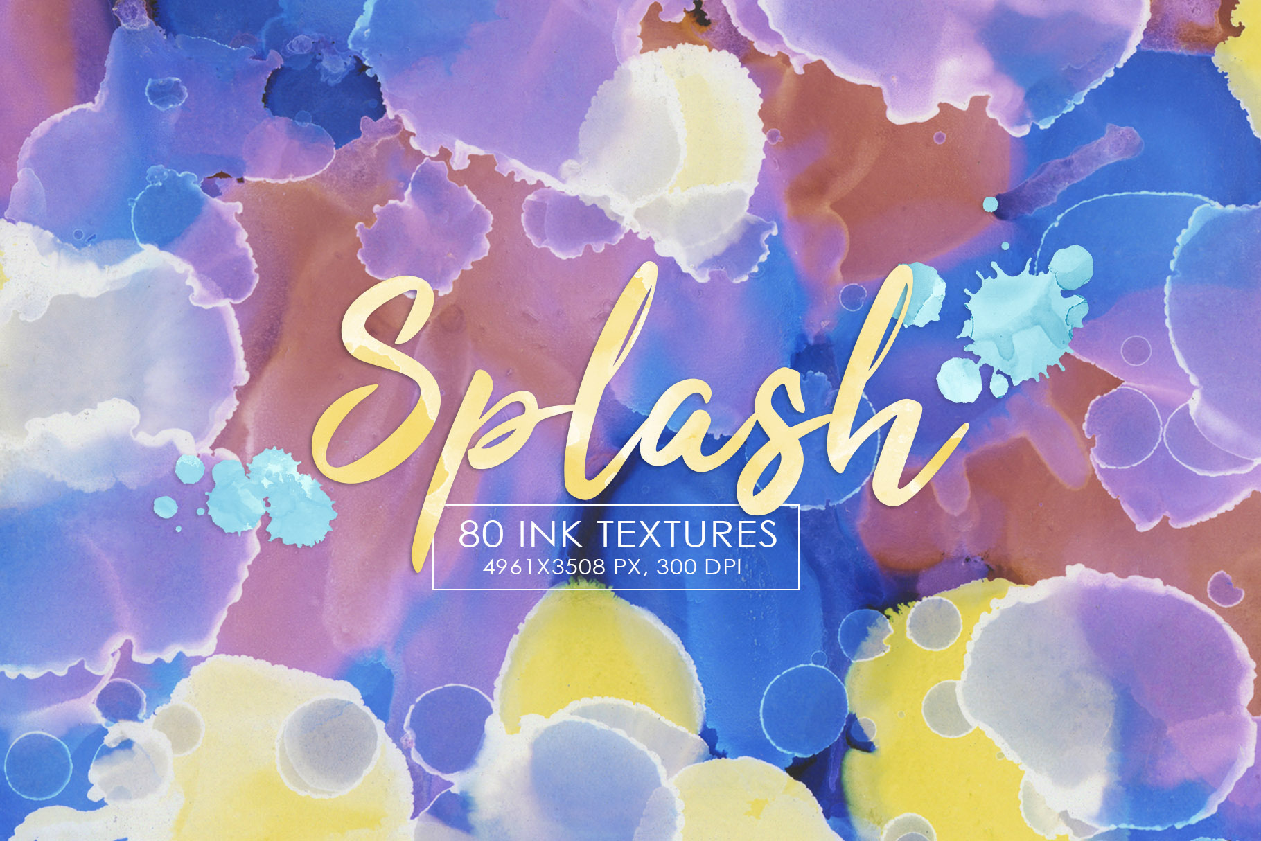80 Splash Ink Textures, a Background Graphic by NassyArt