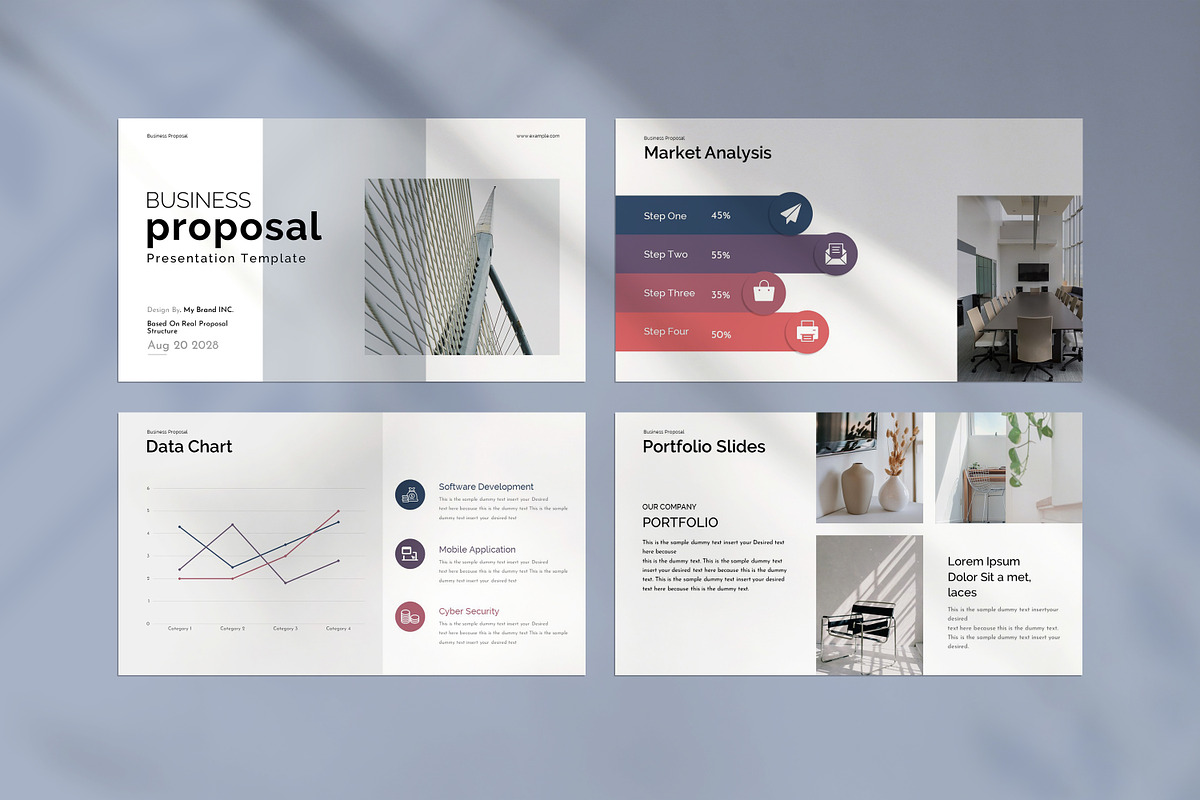 Business Proposal Temple, a Presentation Template by evgenystudio