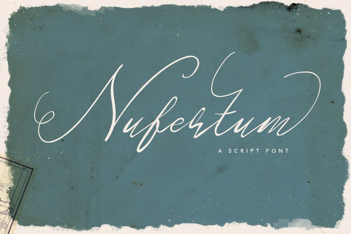 Nufertum, a Script Font by vuuuds