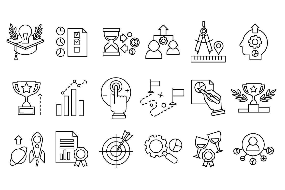 Business and Development icons set, an Outline Icon by TopVectors