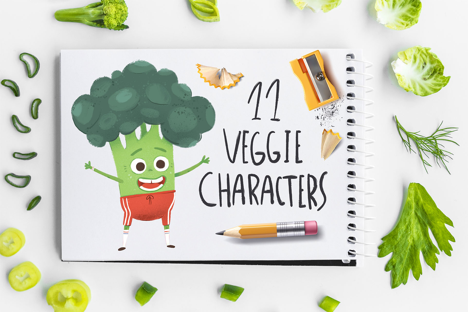 Veggie characters, a Food Illustration by Twisted Tail