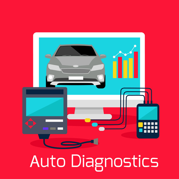 Auto Diagnostics Monitor, a Technology Illustration by robuart