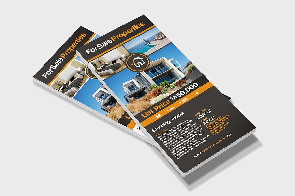 Real Estate DL Card Template, a Card Template by BrandPacks