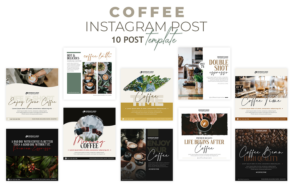 Coffee Instagram Post Template, a Social Media Template by illycreative ...