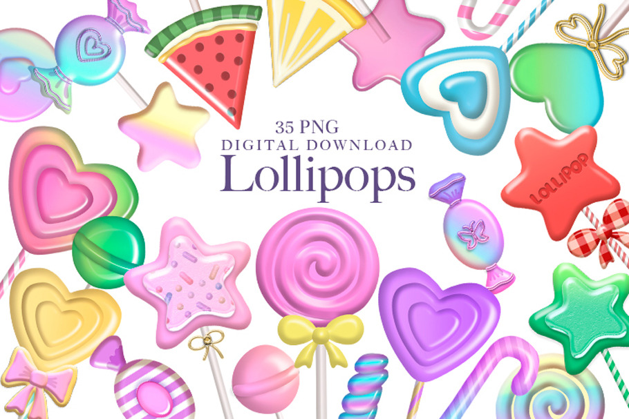 lollipops clipart, candy graphic | Illustrations ~ Creative Market