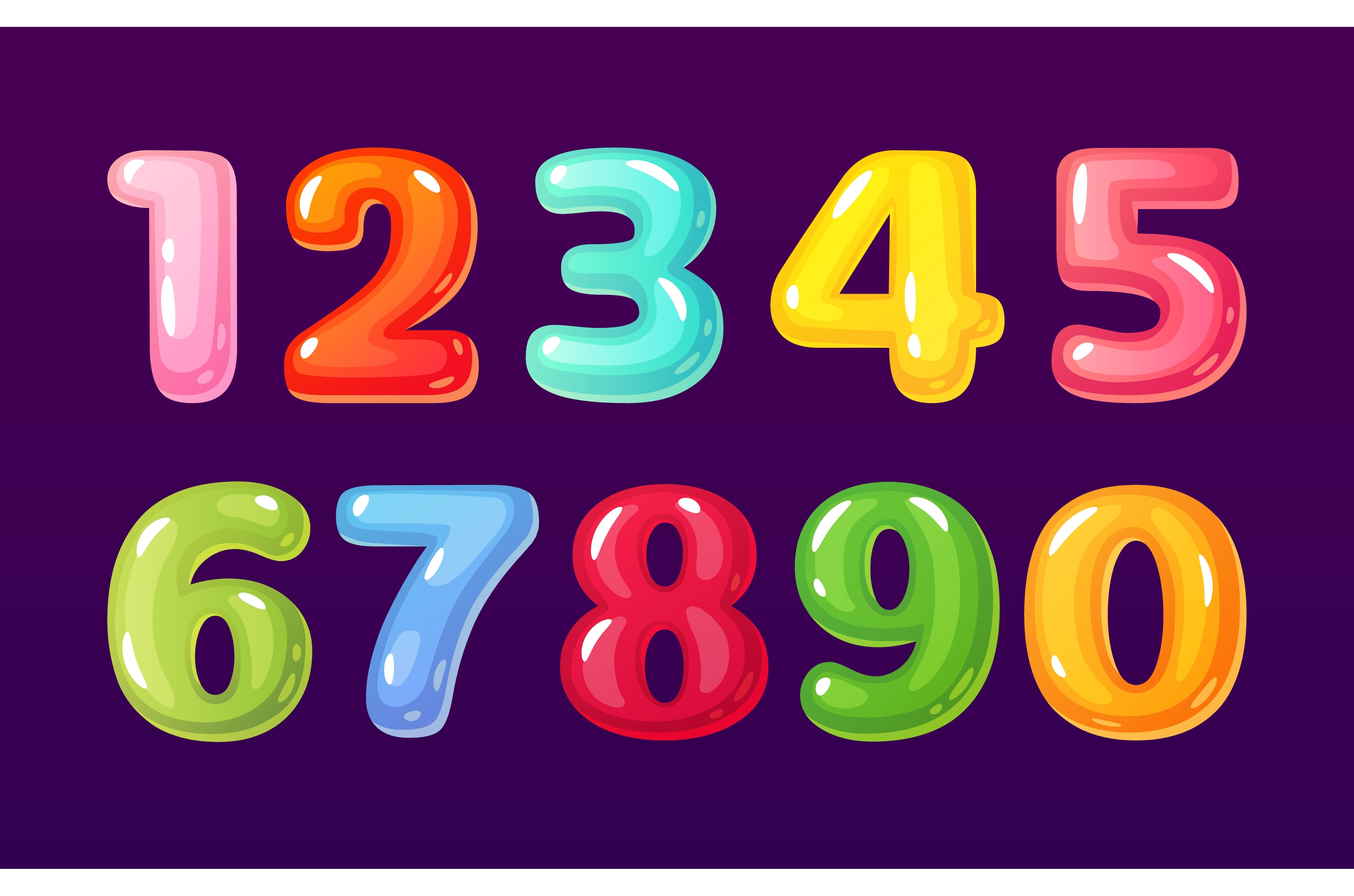 Cartoon numbers. Cute comic bubble, an Object Graphic by Frogella