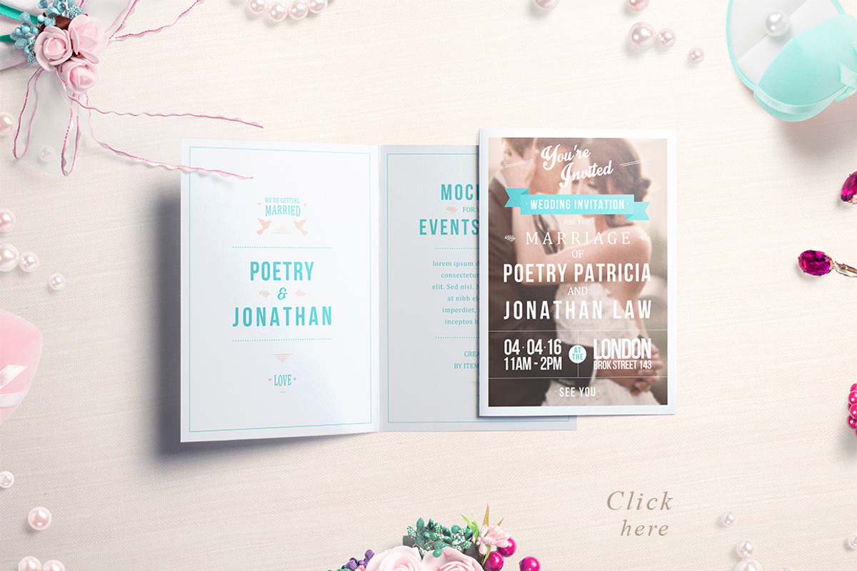 A5 Events Card Mockups [HD], a Print Template by ItemBridge