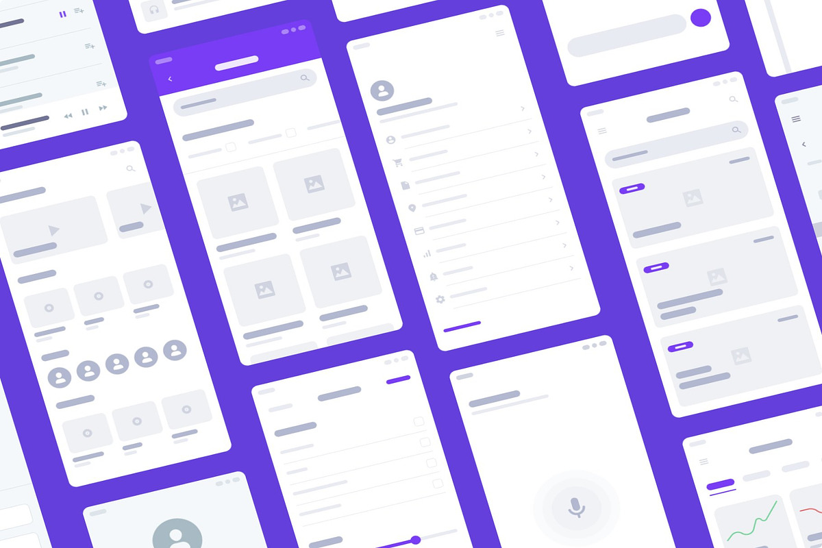 Fashi UX & Wireframe Kit, an UI Kit Template by Digital_Fantasies