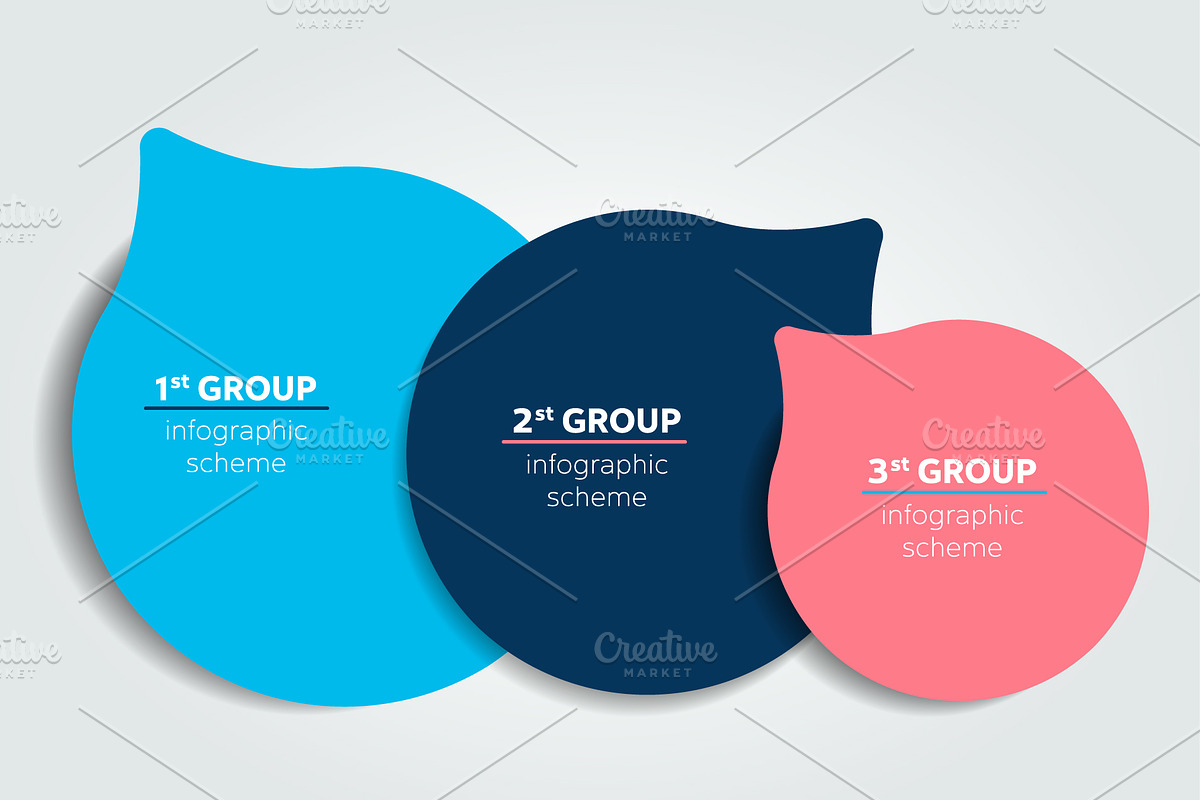 3 step template, banner, infographic, an Illustration by VectorAN ...
