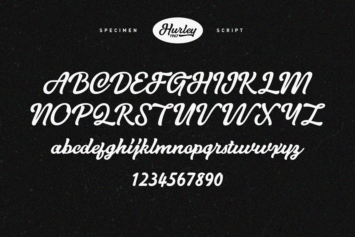 Hurley 1967 Family, a Script Font by RKS-Studio