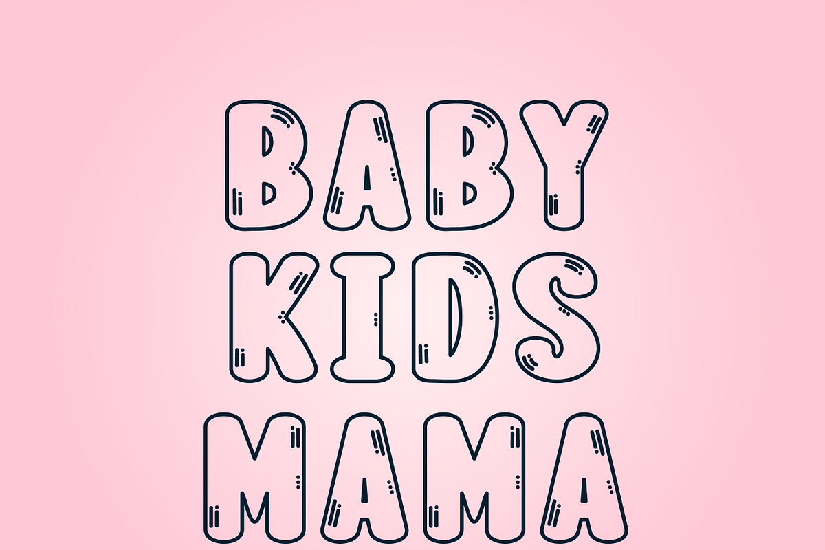 Bubble Outline Decorative font, a Serif Font by MaxArt Foundry