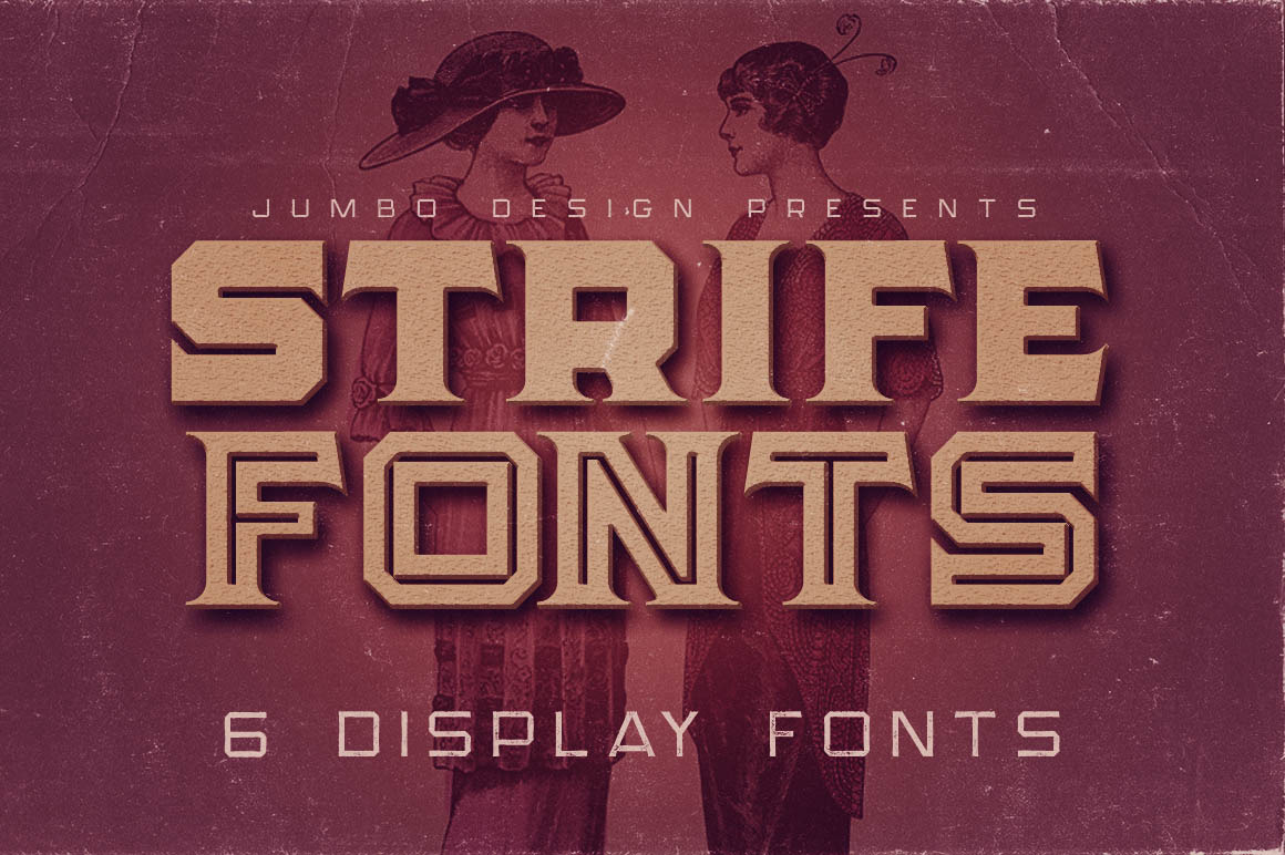 Strife - Display Font, a Serif Font by JumboDesign