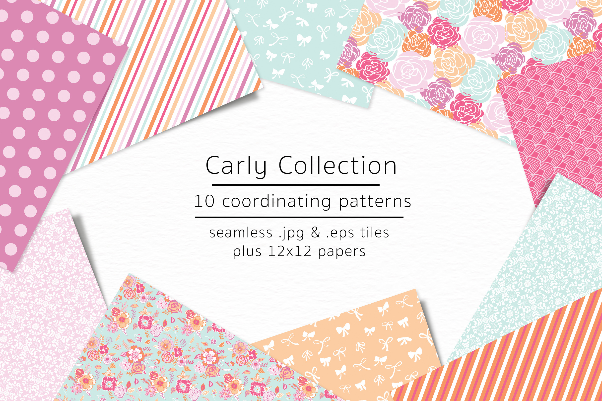 Carly Collection-vector & jpg files | Graphic Patterns ~ Creative Market