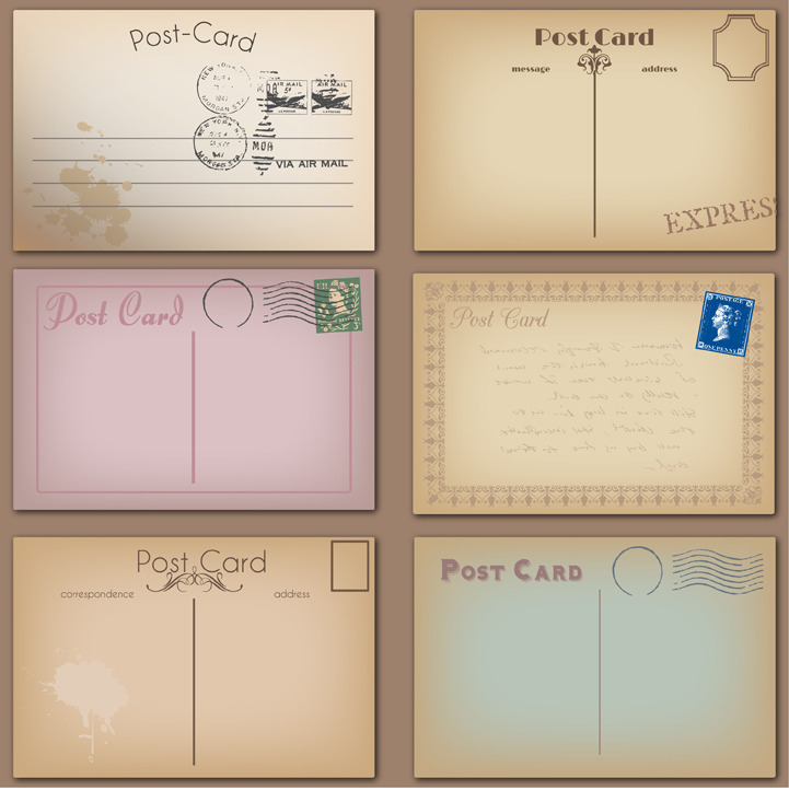 Vintage Postcards Vectors & Clipart, an Illustration by PinkPueblo