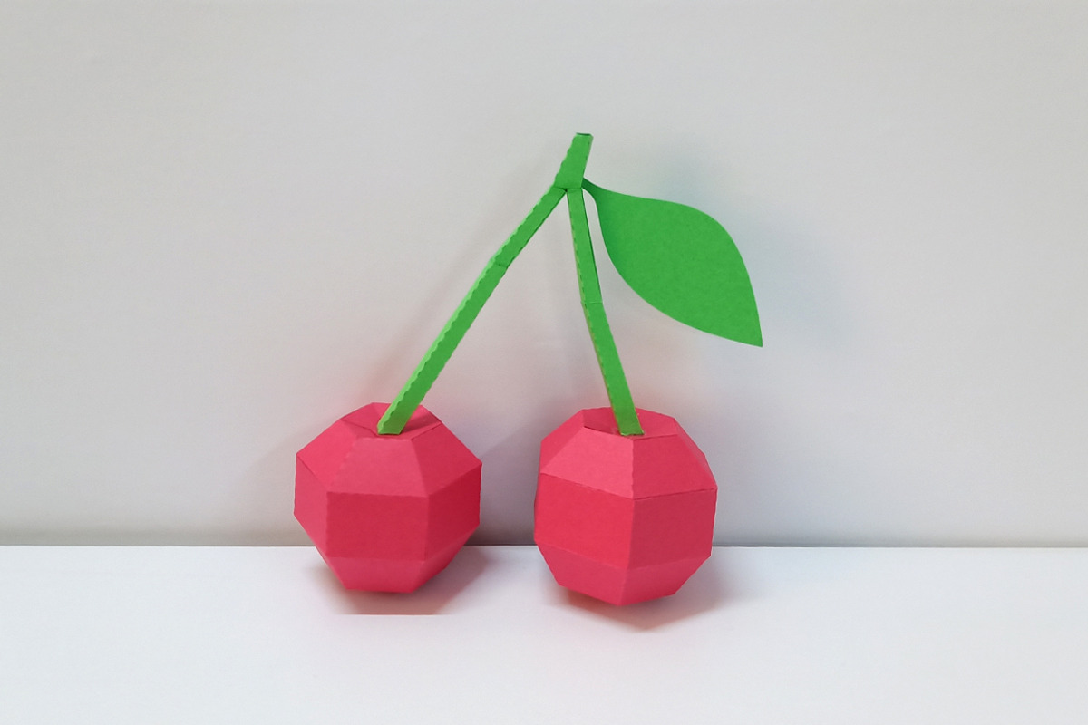 DIY Cherry - 3d papercraft, a Templates & Theme by PAPER amaze