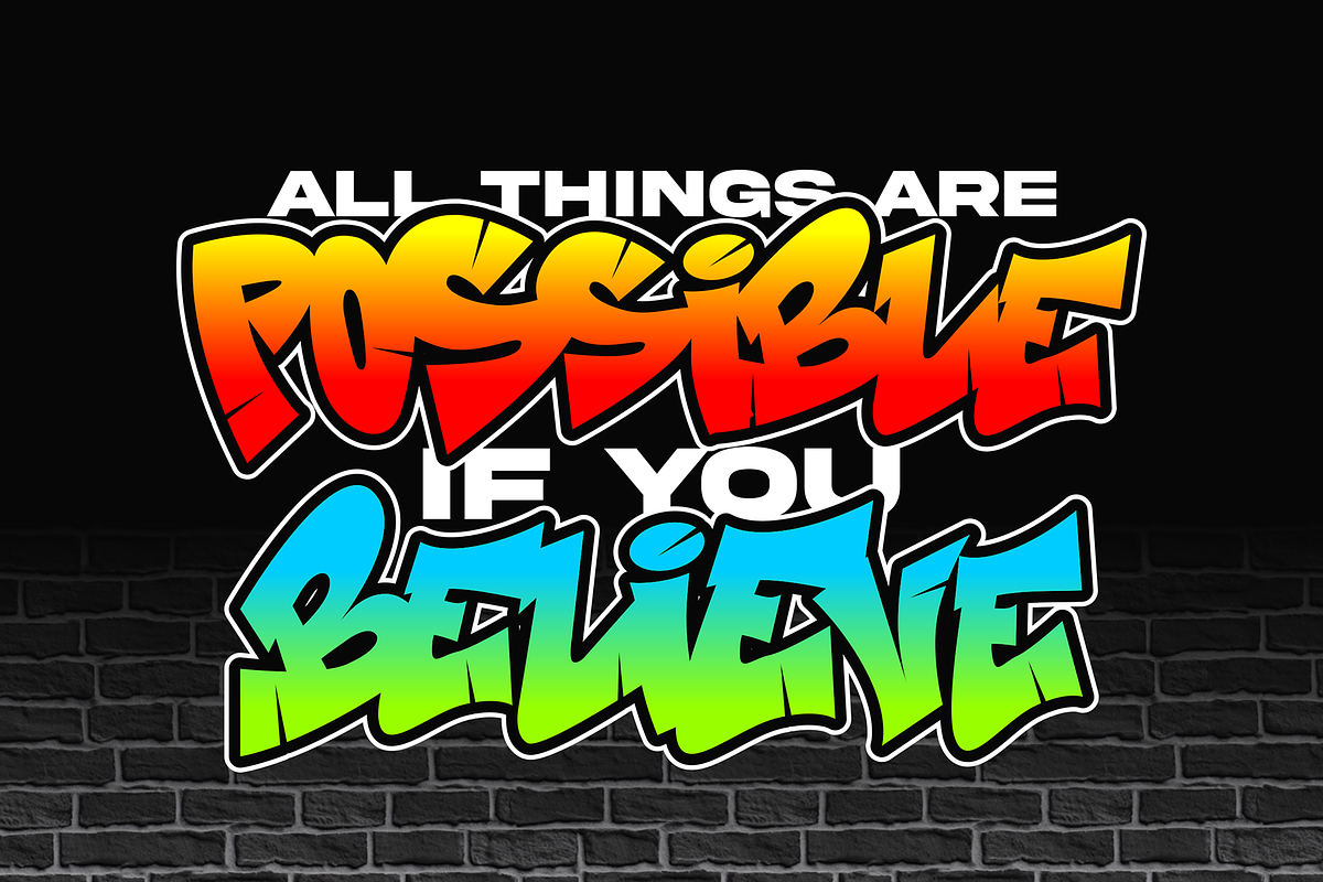 Brick Edgie - Powerful Graffiti Font, a Blackletter Font by figuree studio