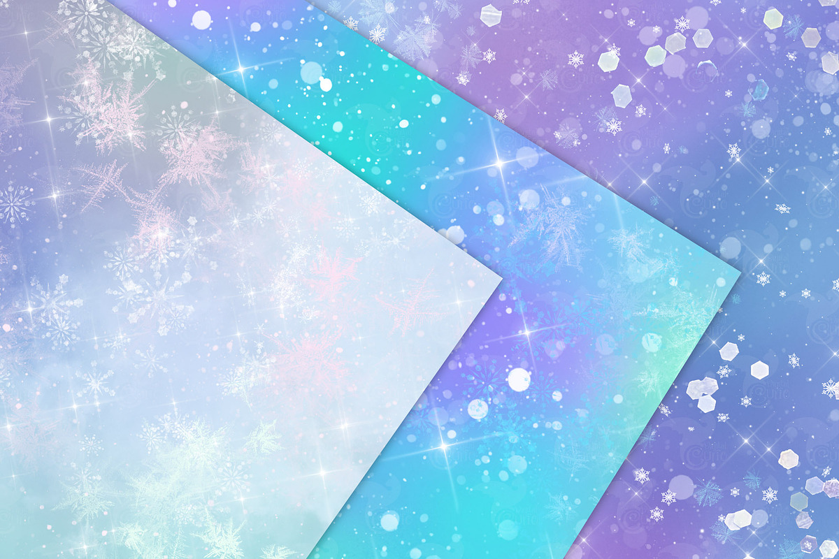 Frozen Winter Digital Paper, a Texture Graphic by Digital Curio