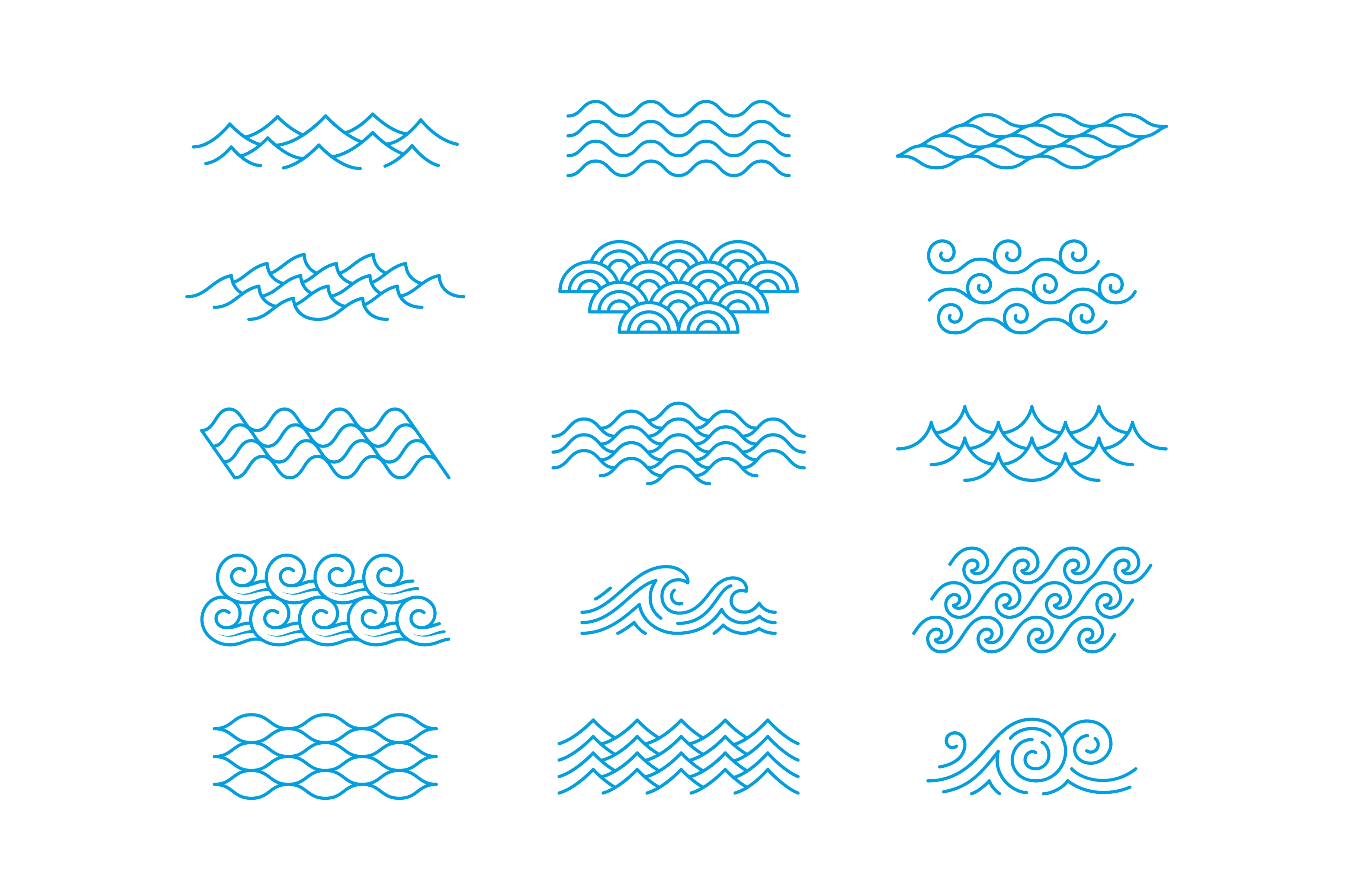 Line sea wave. Water waves, river, a Background Graphic by LadadikArt