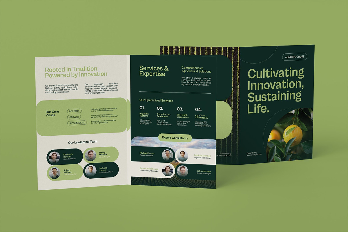 Agri Bifold Brochure, a Brochure Template by graphicook
