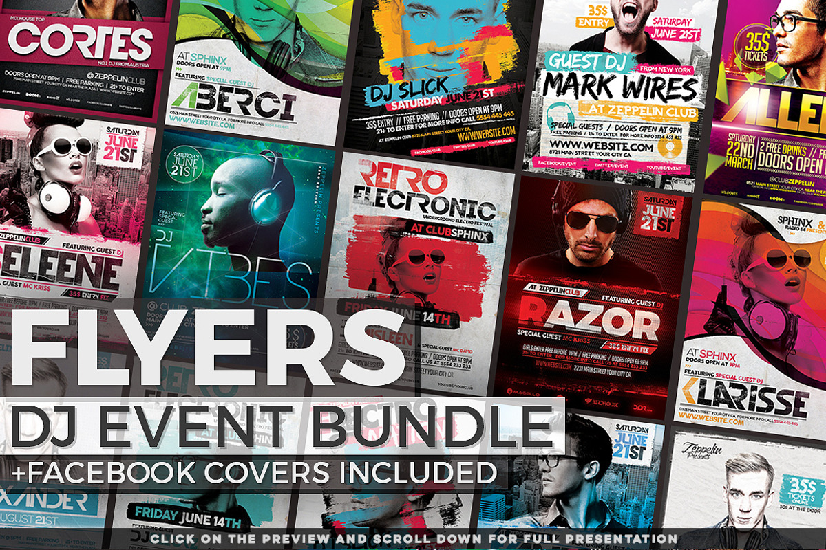 100+ Flyers Bundle + Covers, a Flyer Template by Graphicdome