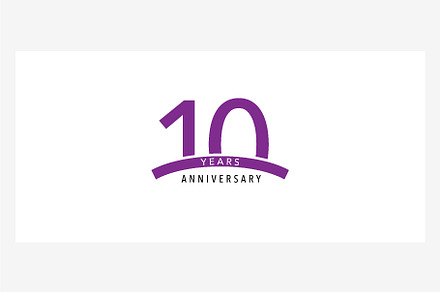 10 years anniversary vector logo, a Decorative Illustration by Darth Vector