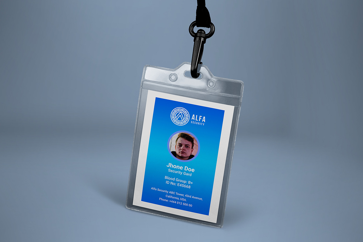Security - ID Card, a Stationery Template by Helal Shop