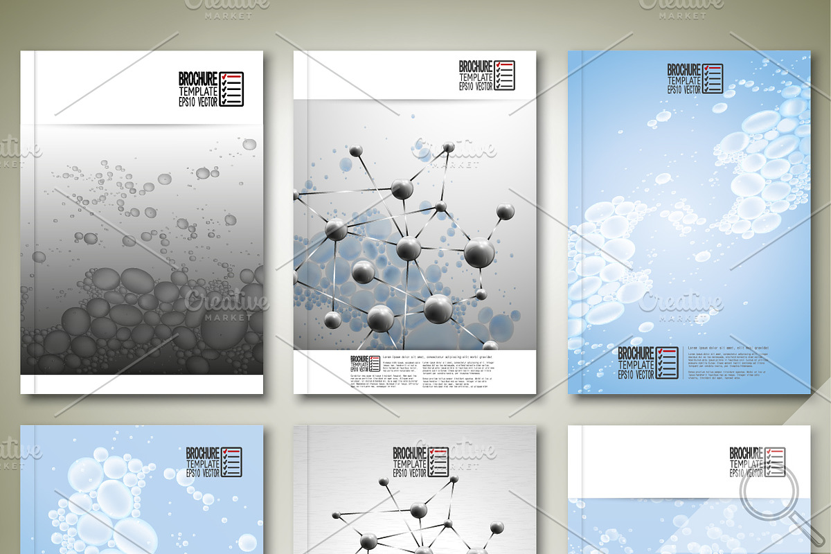 Science brochure or flyer templates, a Work Illustration by VectorShop