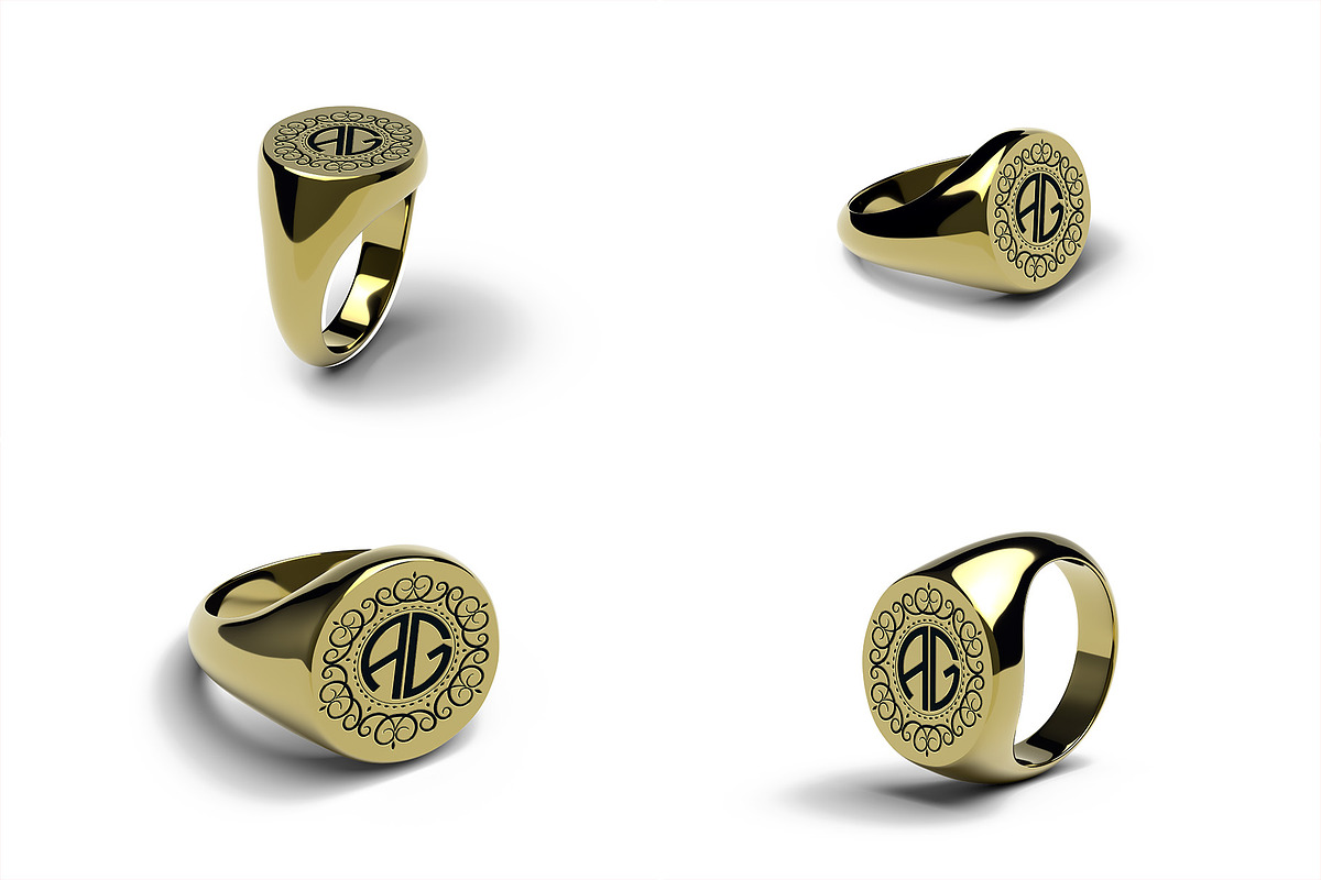 Signet Ring Logo Mockup, a Pens & Pencil Mockup by Illusiongraphic