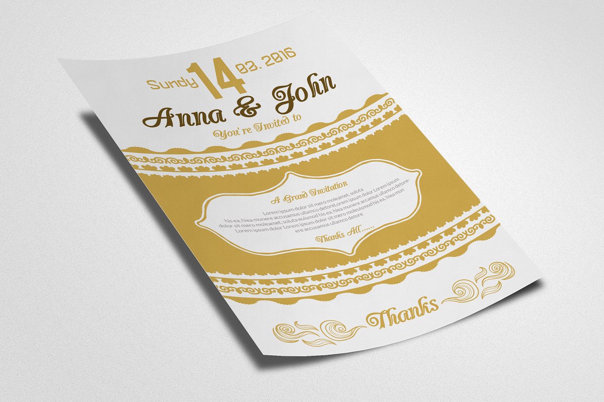 Simple Invitation Card, an Invitation Template by Psd Templates ...