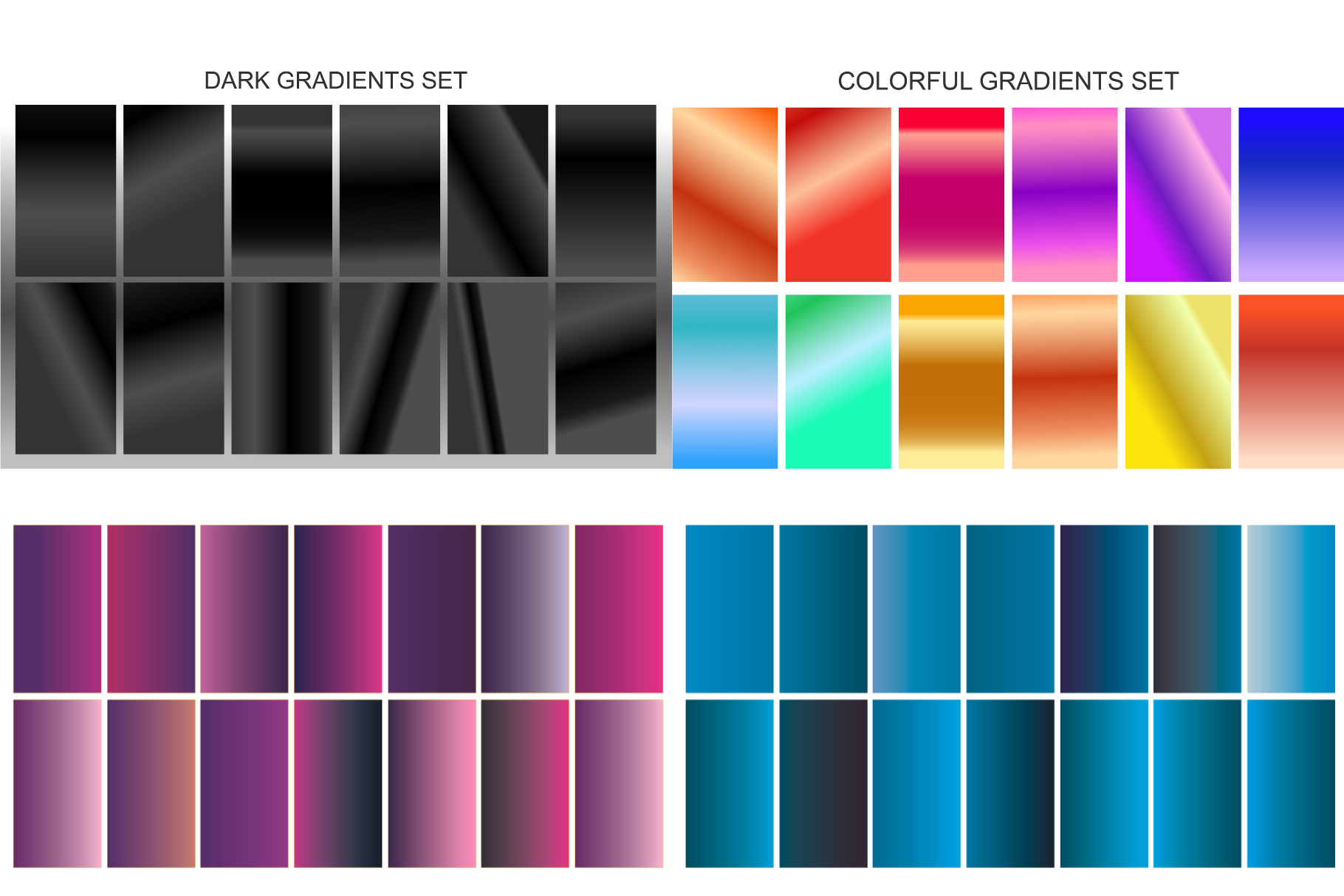 Big gradient Bundle 292 gradients, a Texture Illustration by Dreamanart
