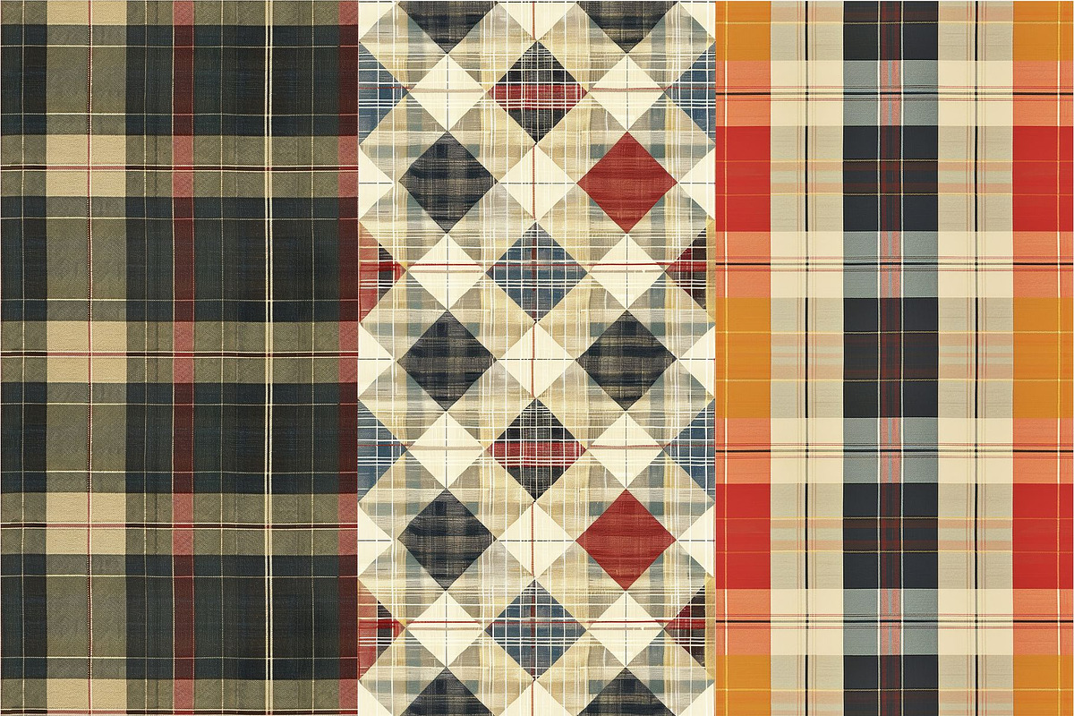 10 Classic Plaid Seamless Patterns, a Pattern Graphic by Inknfolly