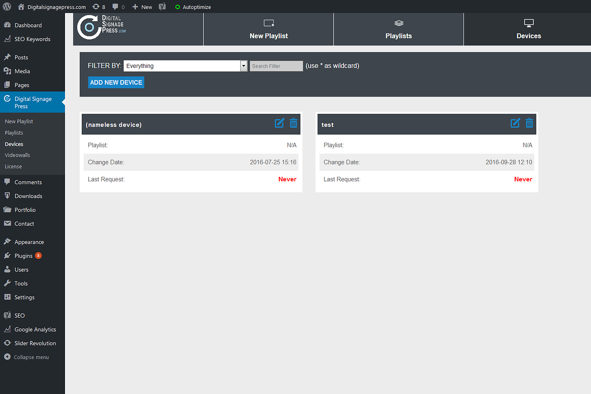 Digitalsignagepress Base, a WordPress Template by wpsoft