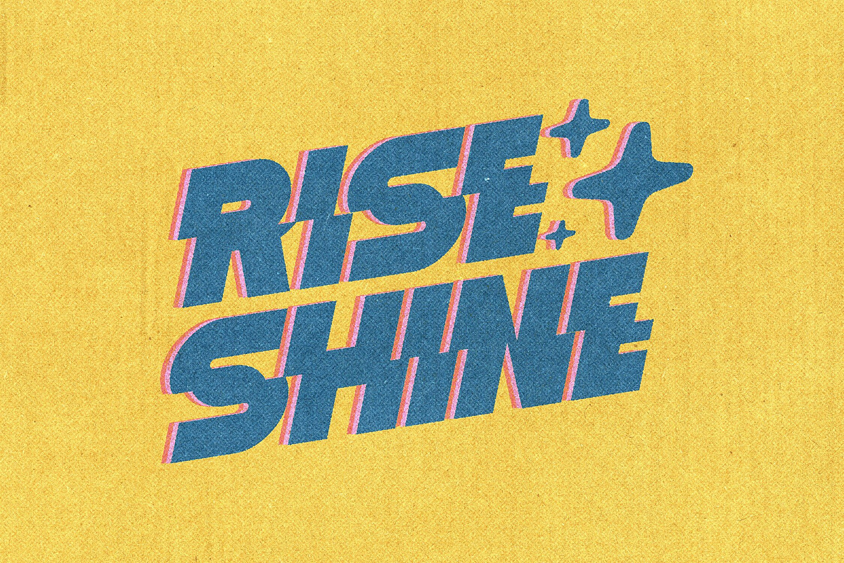 Retro Print Text Effect, a Layer Style Add-On by Design Squad