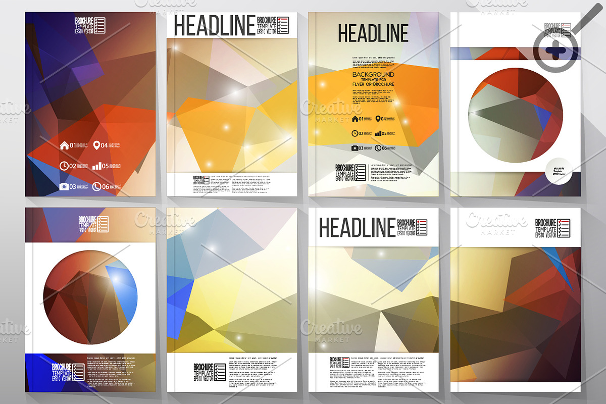 Set of templates for brochures, a Work Illustration by VectorShop