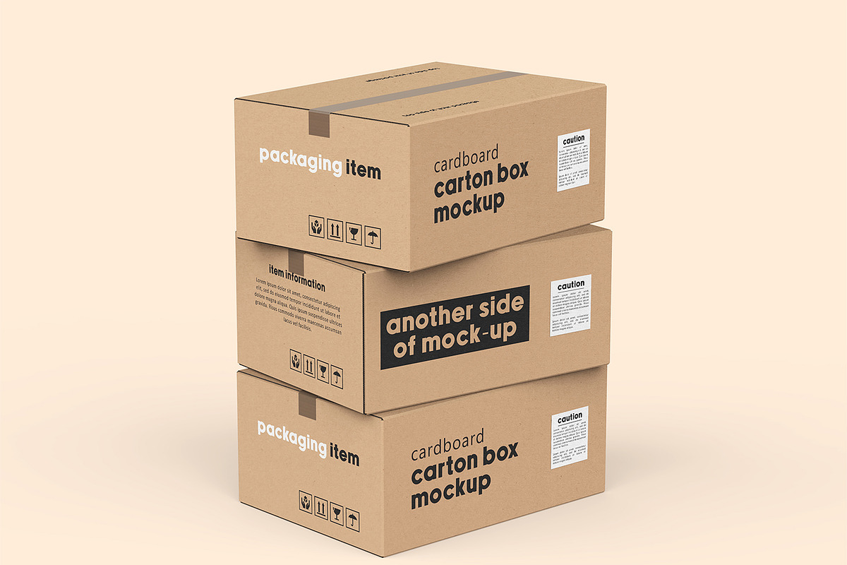 Rectangle Carton Box Mockup, a Packaging Mockup by Ram Studio