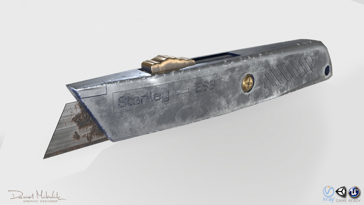 Box Cutter Low Poly PBR model, an Object 3D Model by Daniel Mikulik ...