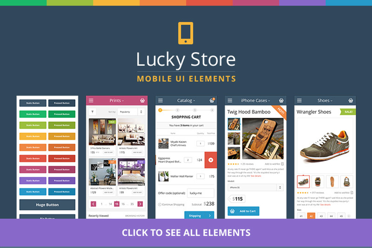 Lucky Store UI Kit, an UI Kit Template by UI Chest | Creative Market