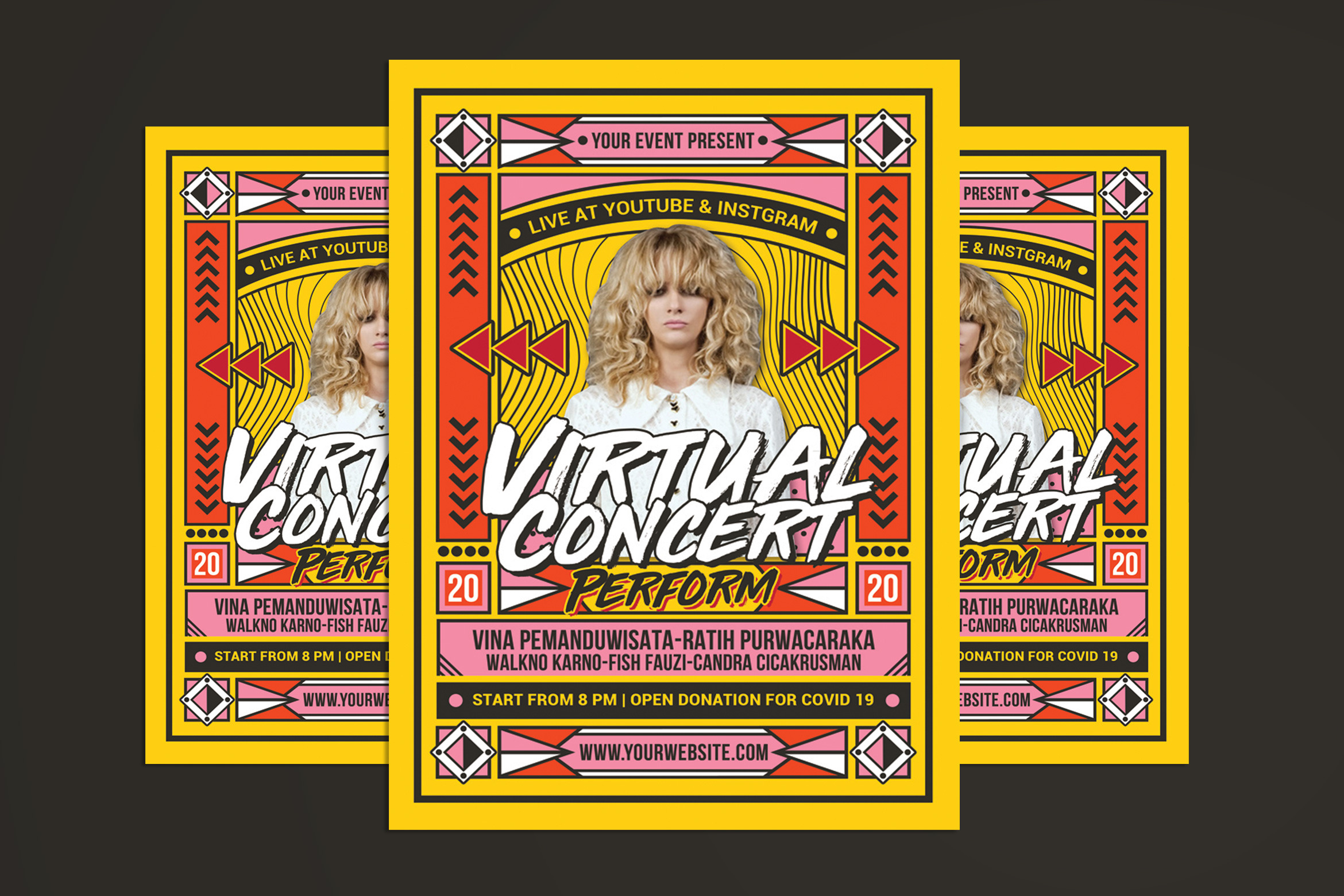 Virtual Music Concert, a Flyer Template by Muhamad Iqbal hidayat