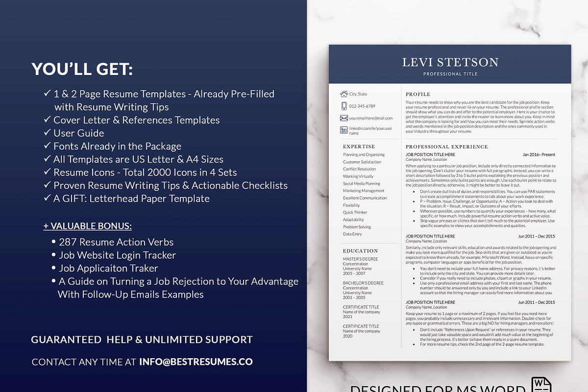 Executive Resume Template Word