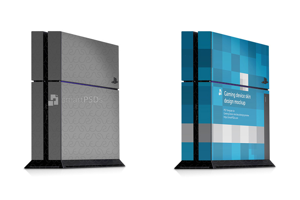 Sony PS4 Console Skin Design Mockup, a Product Mockup by VecRas