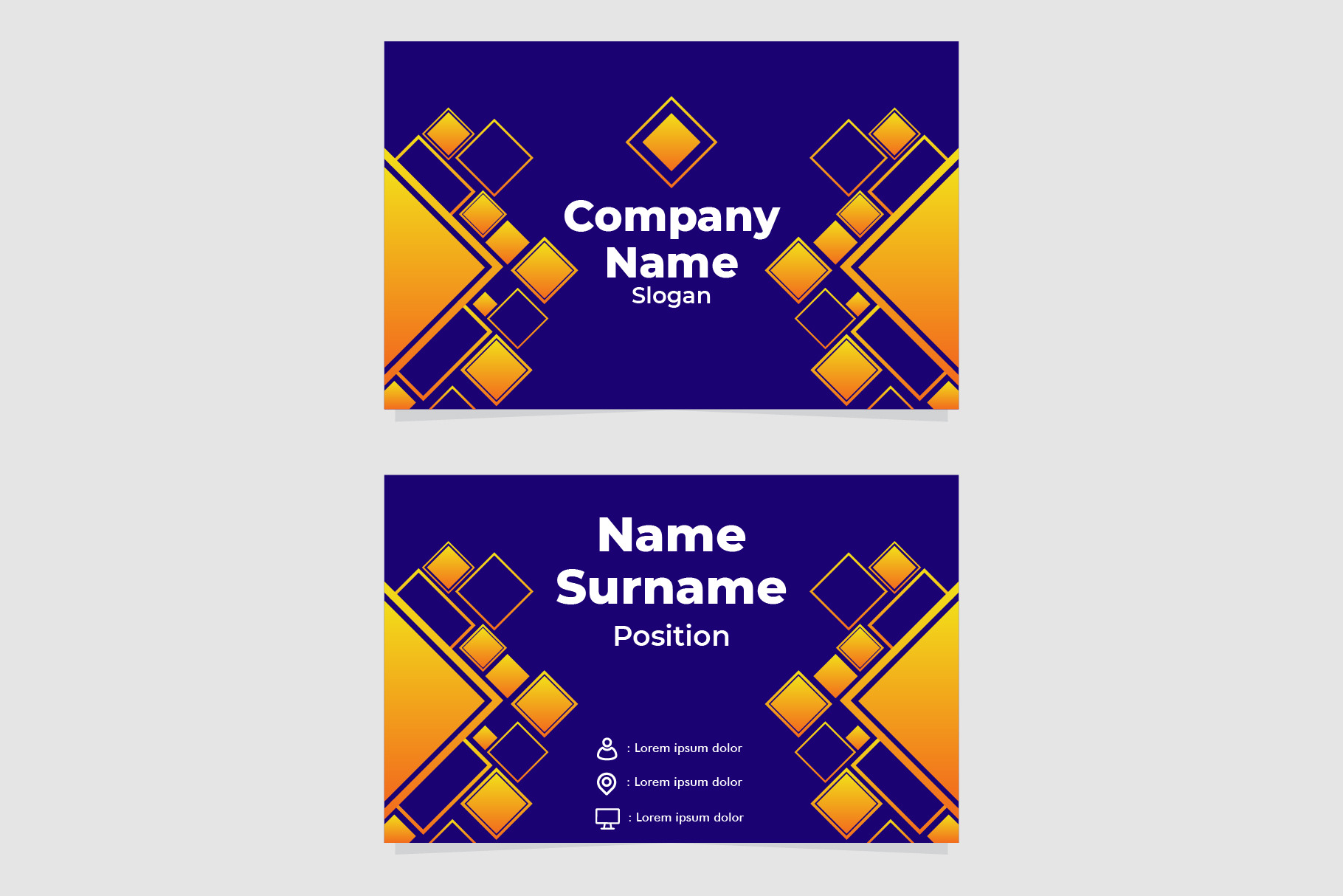 Abstract Blue Business Card Template, a Background Graphic by ...