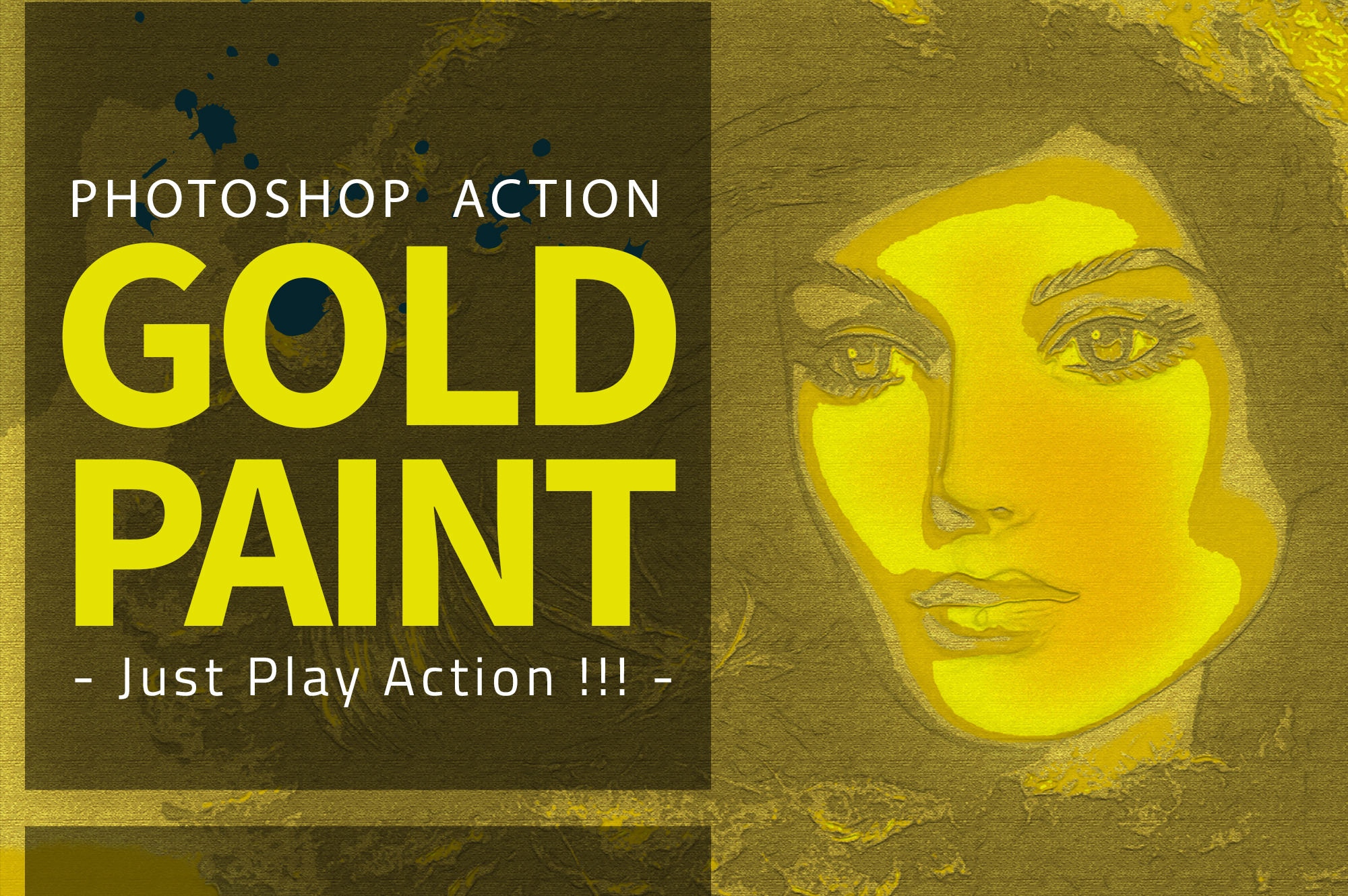 Gold Paint Photo Effect, an Action Add-On by yantodesign