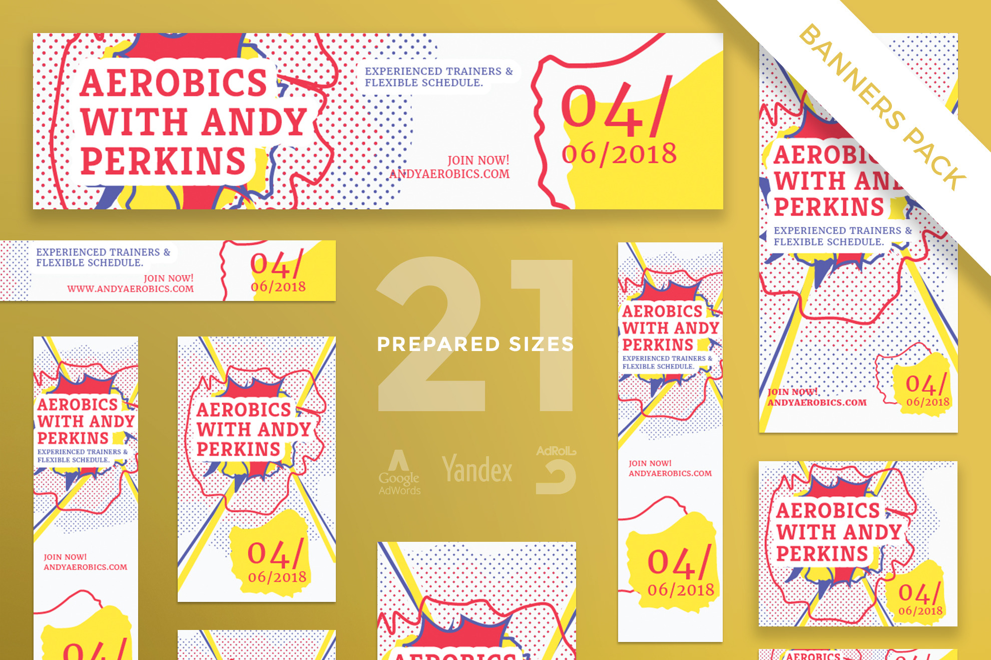 Banners Pack | Aerobics, a Templates & Theme by Amber Graphics