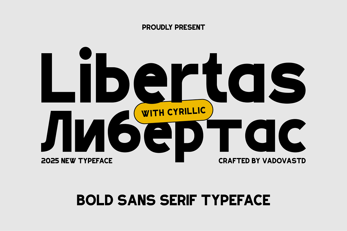 Libertas Bold Sans Serif Font, a Sans Serif Font by Vadovastd