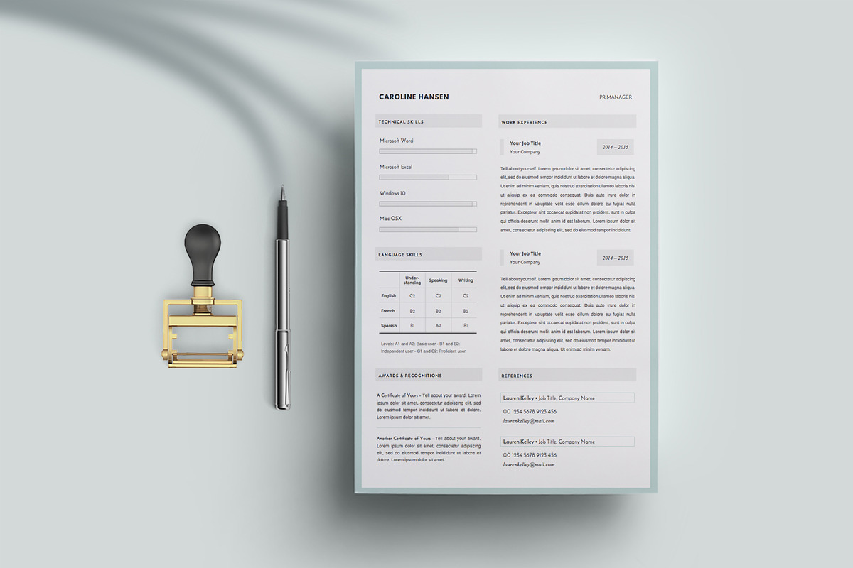 Resume and Cover Letter Template, a Resume Template by Leo Resume