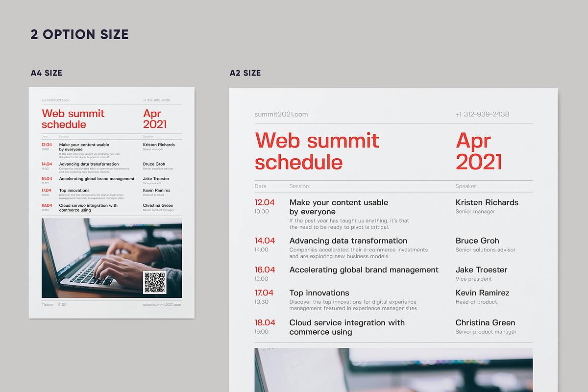 Business Event Schedule Poster, a Flyer Template by EDT.Graphics