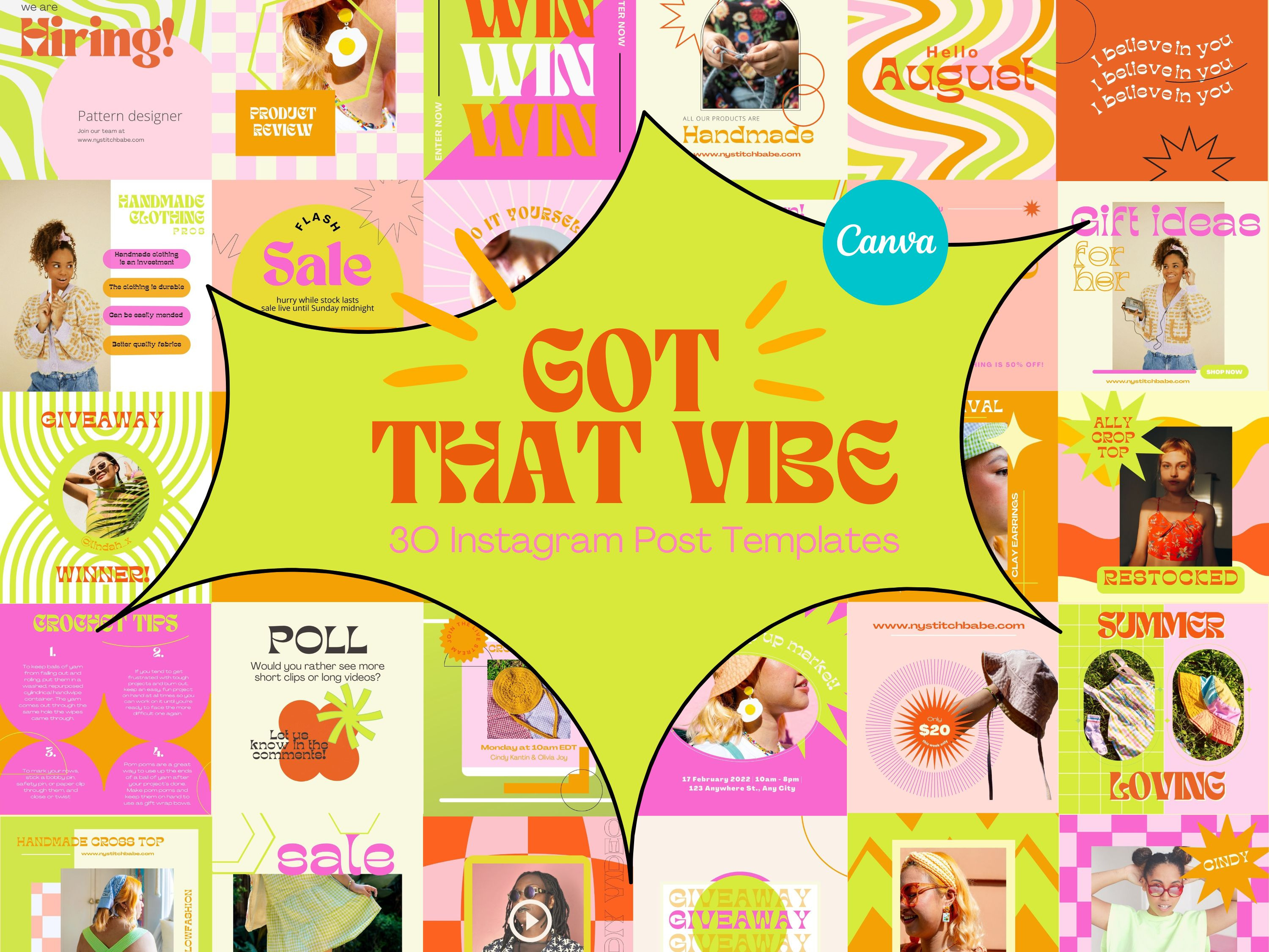 Got That Vibe Insta Post Templates, a Social Media Template by Hell ...