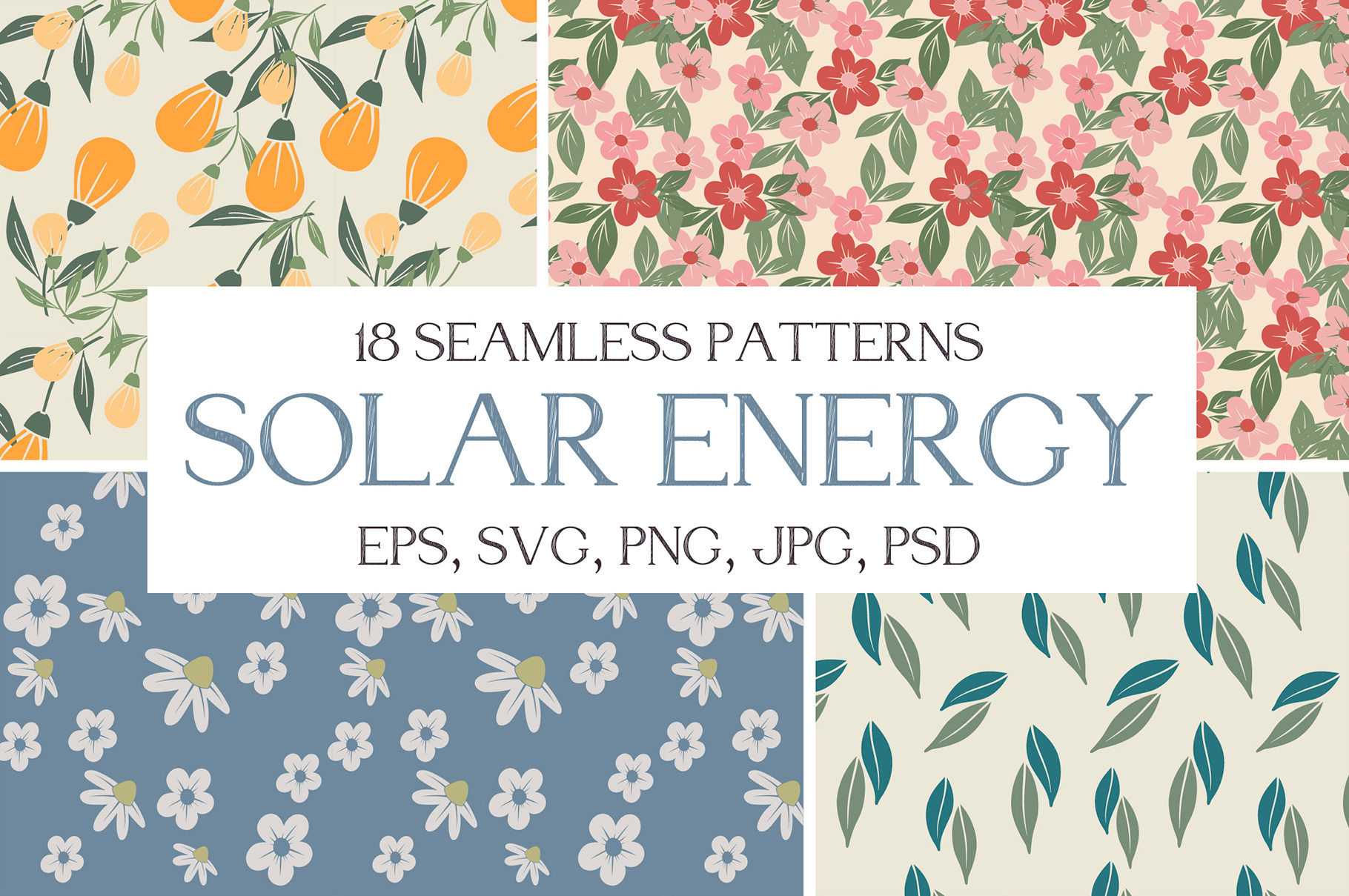 Solar Energy — 18 seamless patterns, a Pattern Graphic by Anastasia ...